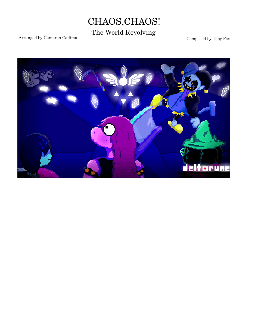The World Revolving - Deltarune Chapter 1 Sheet Music for Piano, Guitar ...