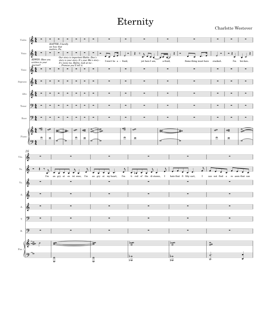 Eternity Sheet music for Piano, Soprano, Alto, Tenor & more instruments ...
