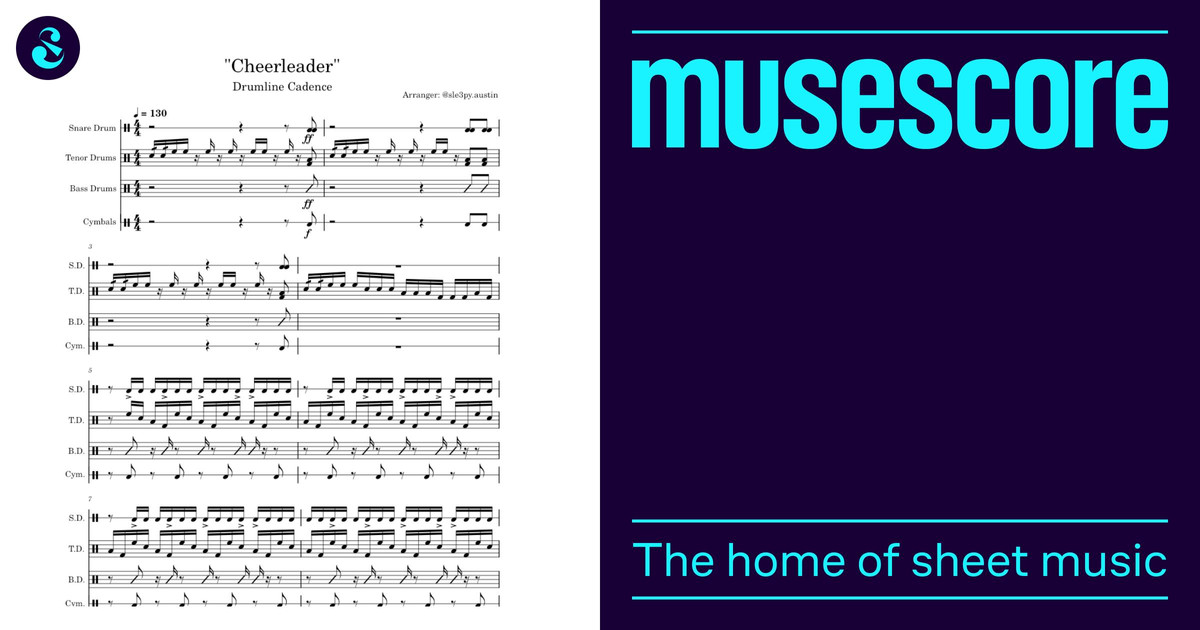 "Cheerleader" Sheet Music for Tuba, Synthesizer, Trumpet other (Mixed ...