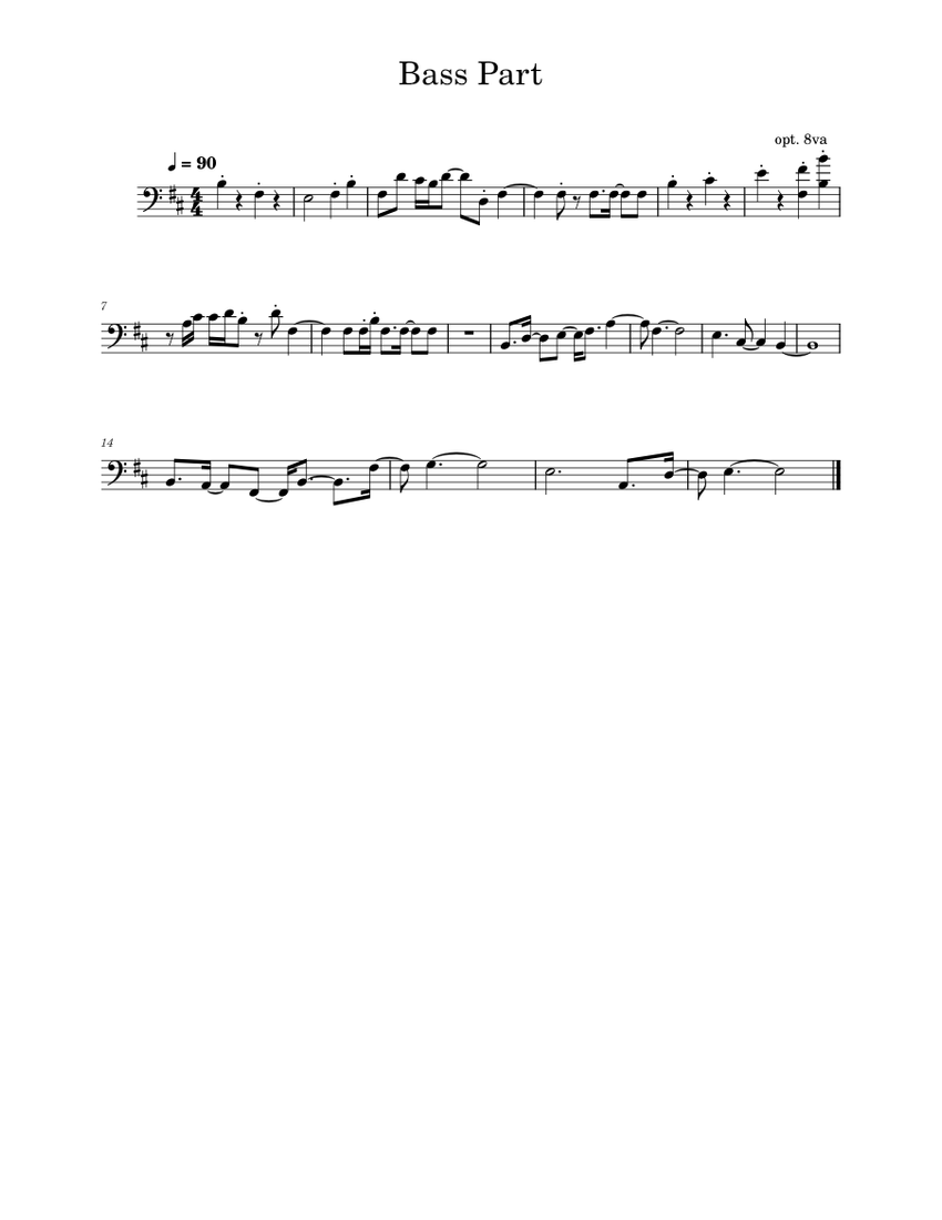 Bass_Part Sheet music for Contrabass (Solo) | Musescore.com