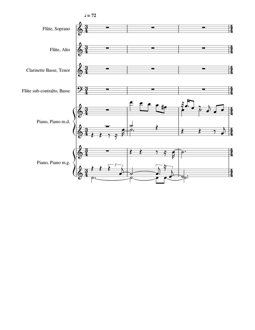 Of_a_Rose_practice_Tenor Sheet music for Piano, Flute, Clarinet bass ...