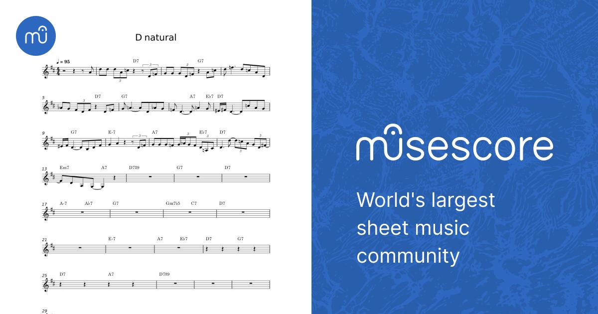 d natural Sheet music for Piano (Solo) Easy | Musescore.com