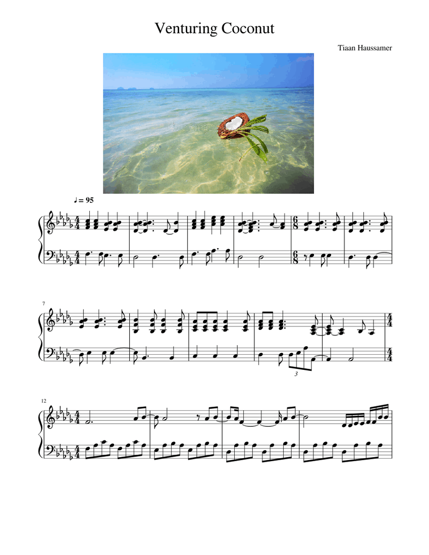 Venturing Coconut Sheet music for Piano (Solo) Easy | Musescore.com