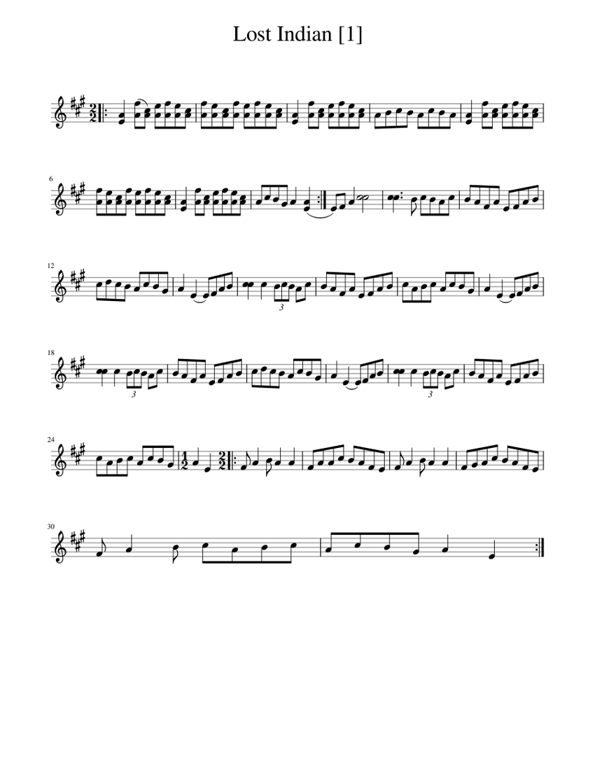 Lost Indian Sheet Music for Piano (Solo) Easy | MuseScore.com