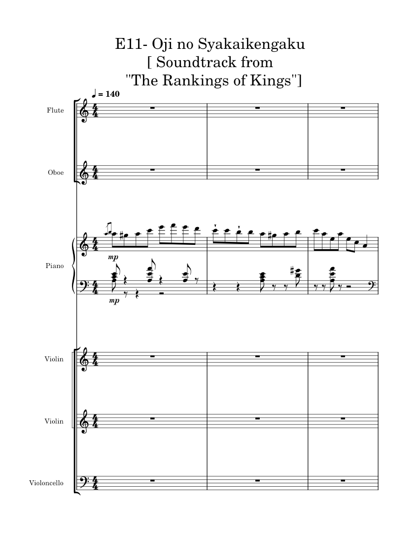 Oji no Syakaikengaku – Mayuko E11- Soundtrack The Rankings of Kings ...
