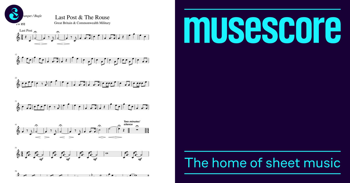 Last Post And The Rouse Sheet Music for Trumpet in b-flat (Solo ...
