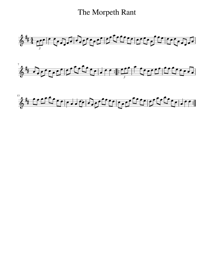 The Morpeth Rant Sheet music for Piano (Solo) Easy | Musescore.com