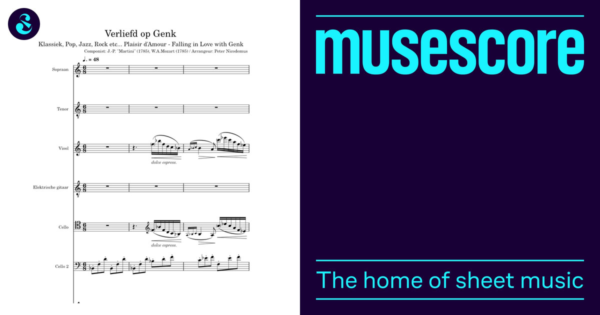 Verliefd op Genk Sheet music for Piano, Violin, Cello, Guitar & more ...