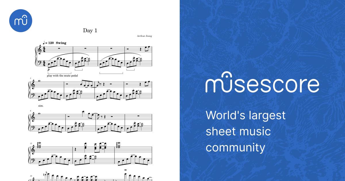 Day 1 Sheet music for Piano (Solo) Easy | Musescore.com