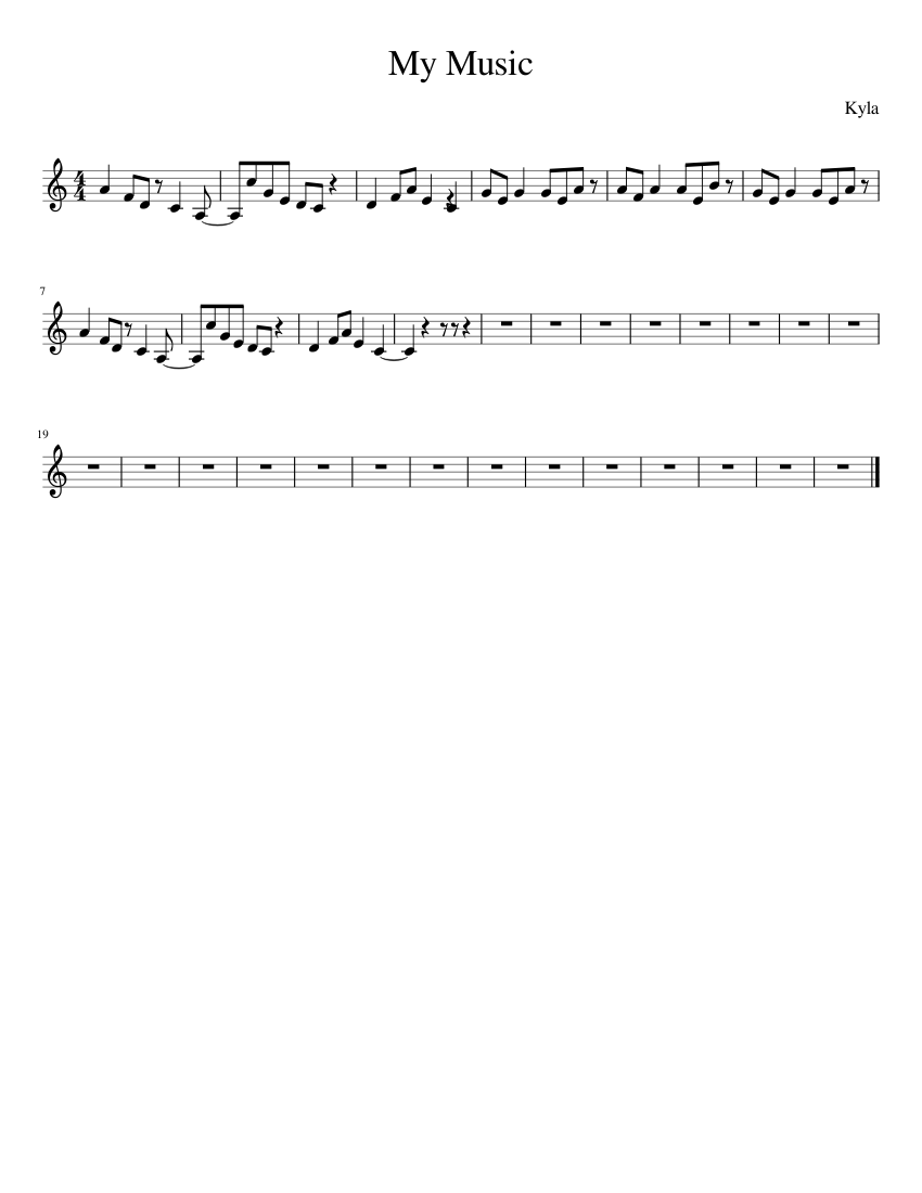 My Music Sheet music for Piano (Solo) | Musescore.com