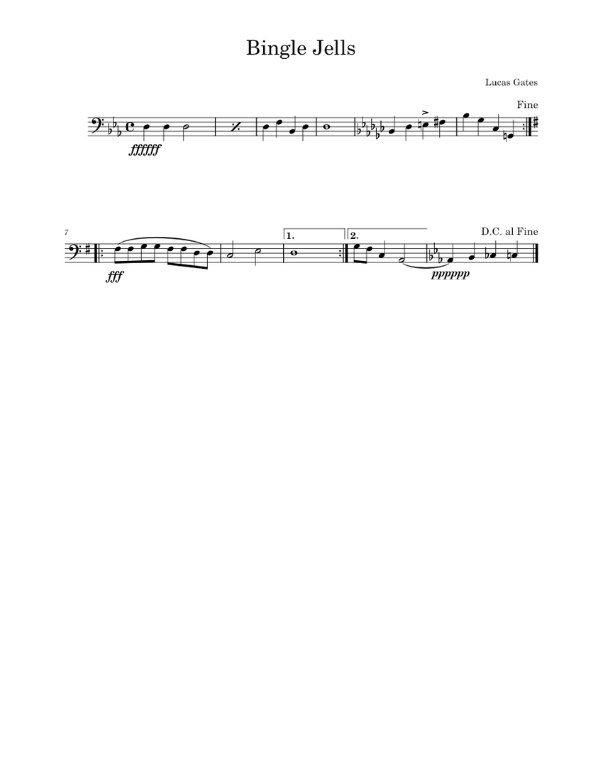 Jingle Bells – James Pierpont Bingle Jells Sheet music for Piano (Solo ...