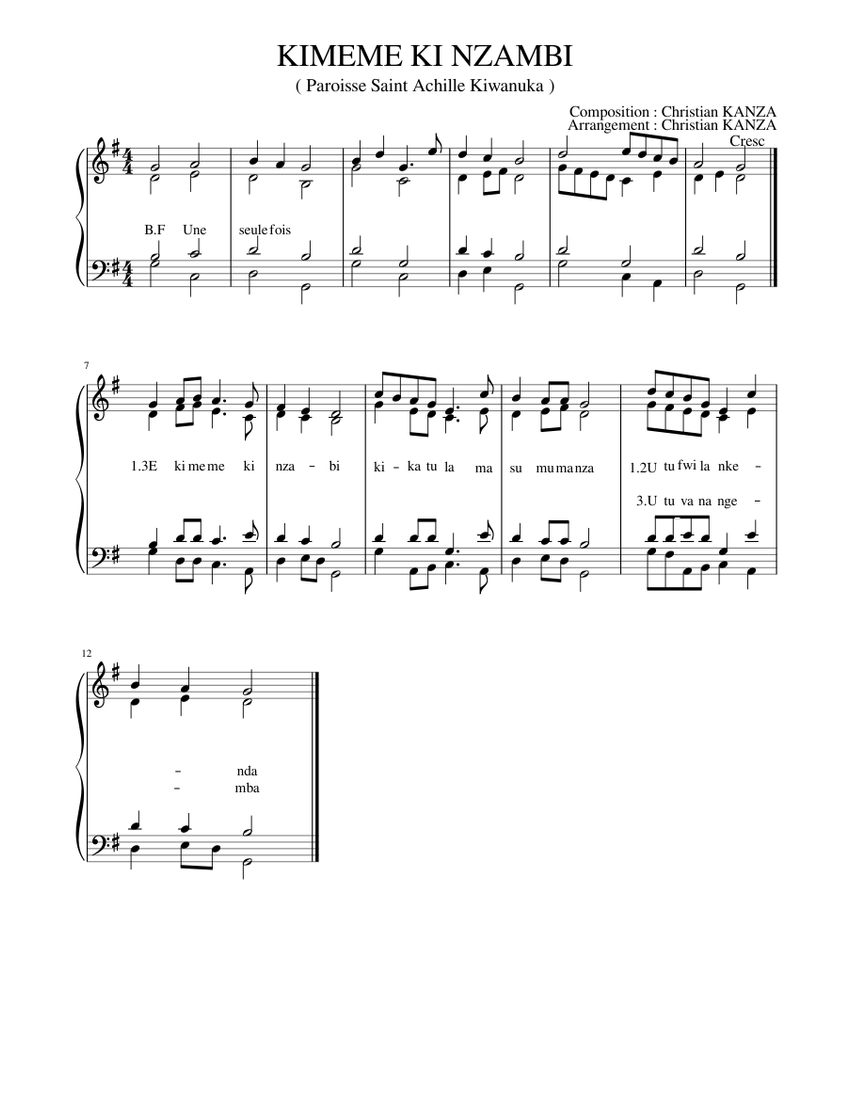 e kimeme Sheet Music for Piano (Solo) easy | MuseScore.com