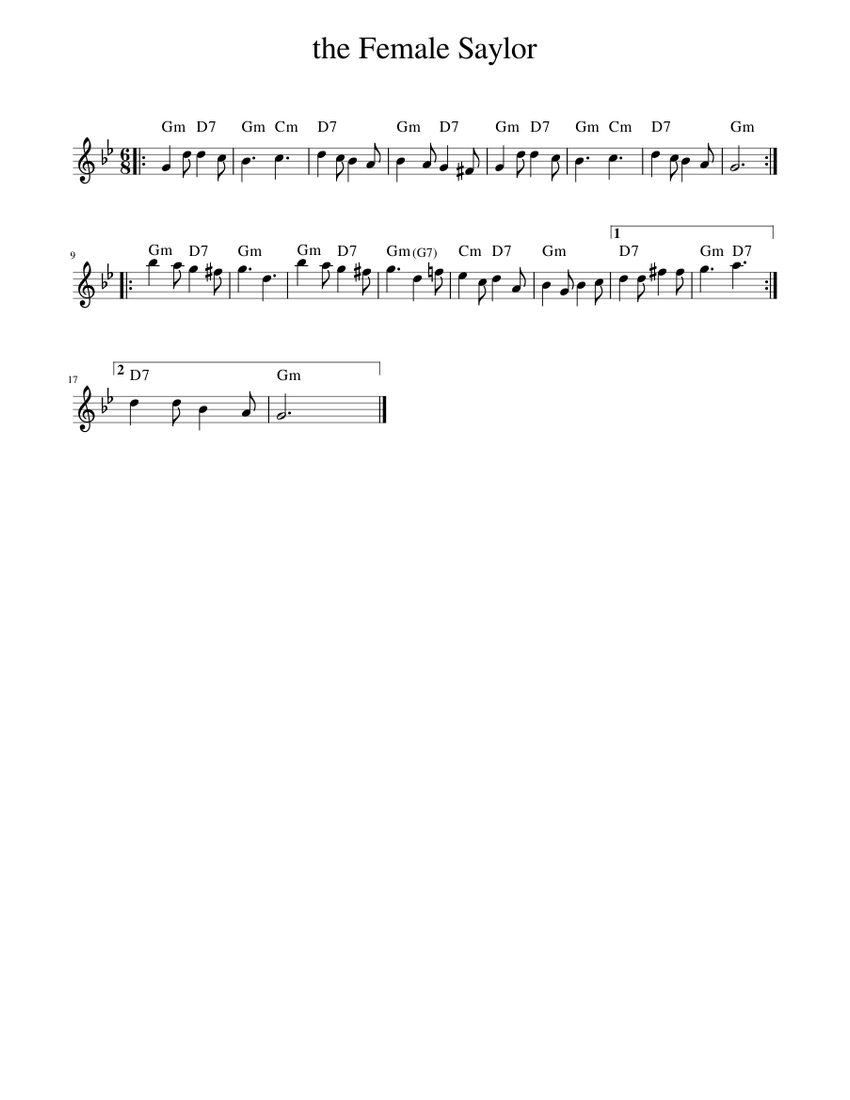 the Female Saylor Sheet music for Piano (Solo) Easy | Musescore.com