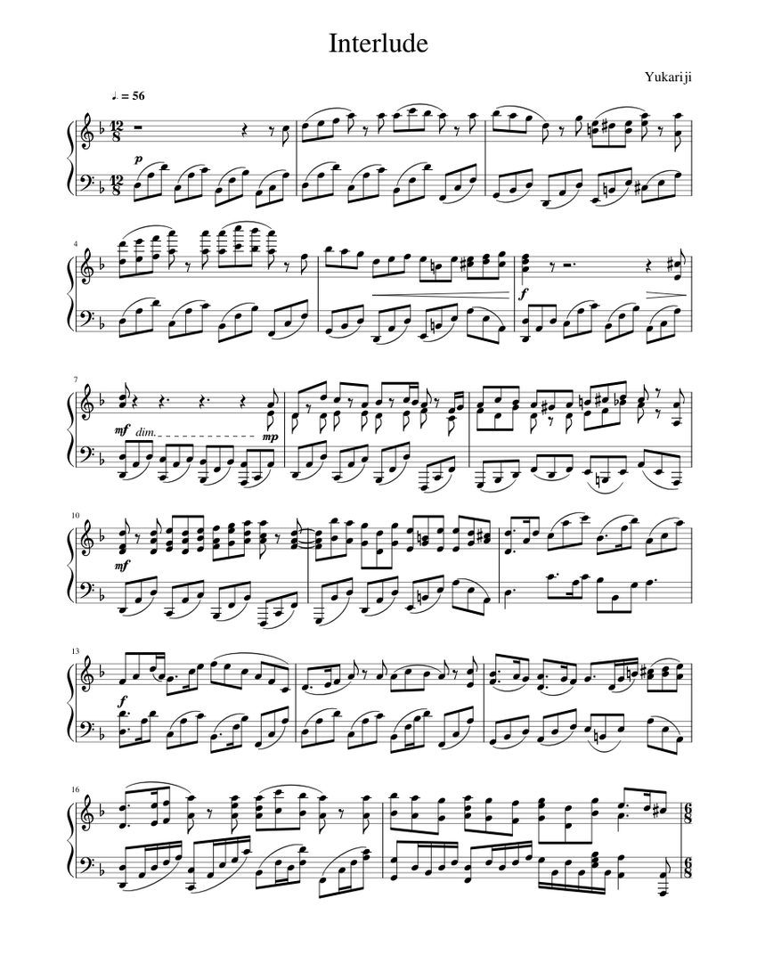 Interlude Sheet music for Piano (Solo) | Musescore.com