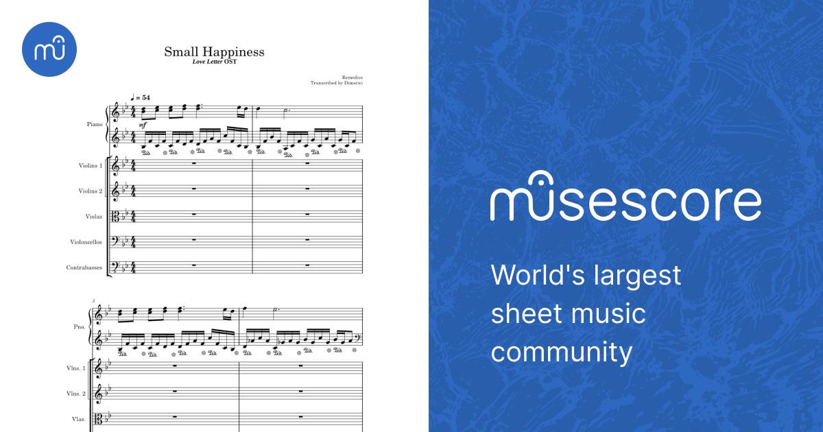 Small Happiness – Remedios 【Love Letter】 Sheet Music for Piano, Strings group (Piano Sextet ...