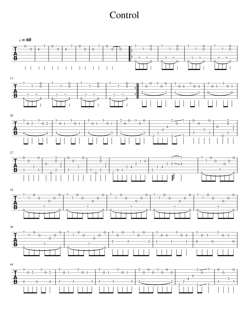 Control Sheet Music and Tab for Guitar (Solo) | MuseScore.com