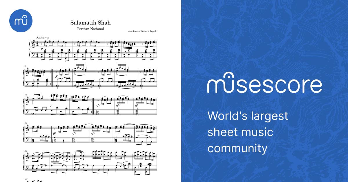 Royal Salute-Salamatih Shah(Vatanam Vatanam) Sheet Music for Piano ...