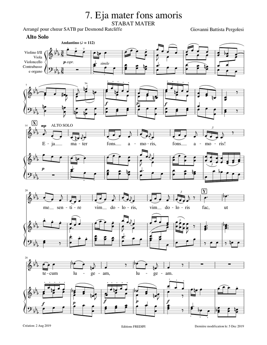 Stabat Mater, P.77, 7. Eja mater fons amoris (SATB Chorus) - Giovanni ...