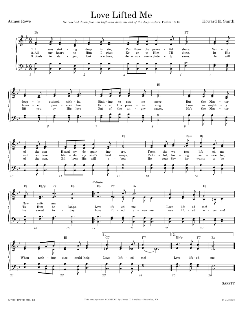 Love Lifted Me Sheet music for Piano (Solo) Easy | Musescore.com