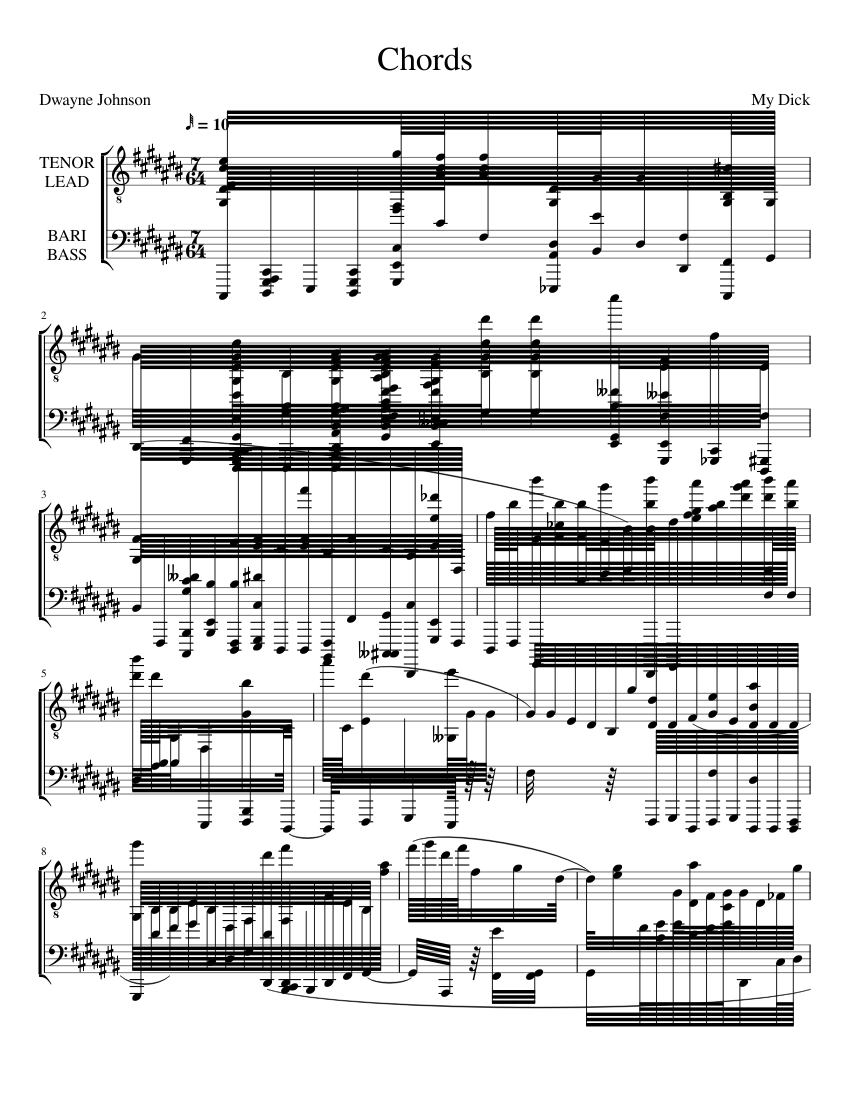 Chords Sheet music for Tenor, Bass voice (Choral) | Musescore.com