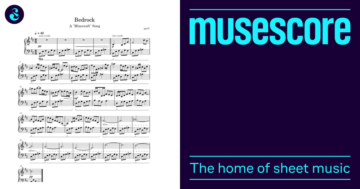 Bedrock Sheet Music for Piano (Solo) easy | MuseScore.com