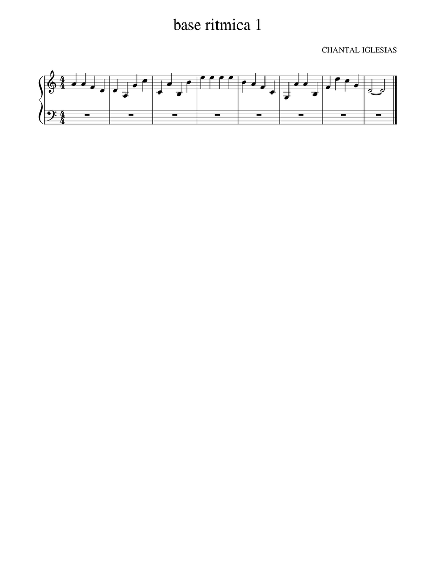 base_ritmica_1 Sheet music for Piano (Solo) Easy | Musescore.com