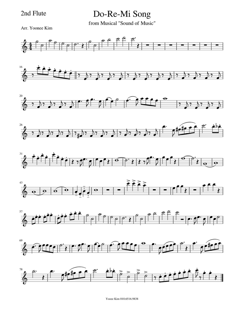 Do-Re-Mi_Song Fl.2 Sheet music for Piano (Solo) | Musescore.com