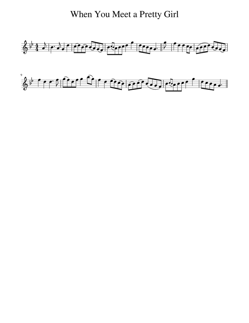 When You Meet a Pretty Girl Sheet music for Piano (Solo) Easy ...