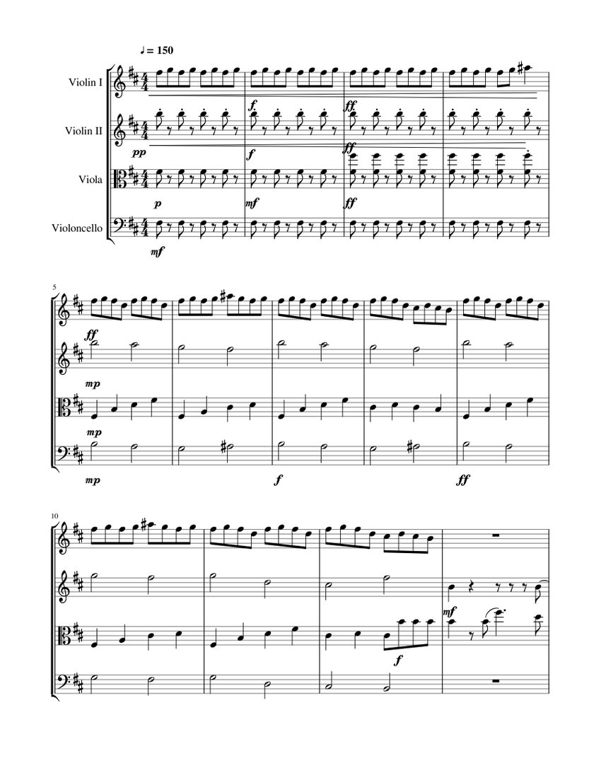 Alien Alien (エイリアンエイリアン) Sheet music for Violin, Viola, Cello (String ...