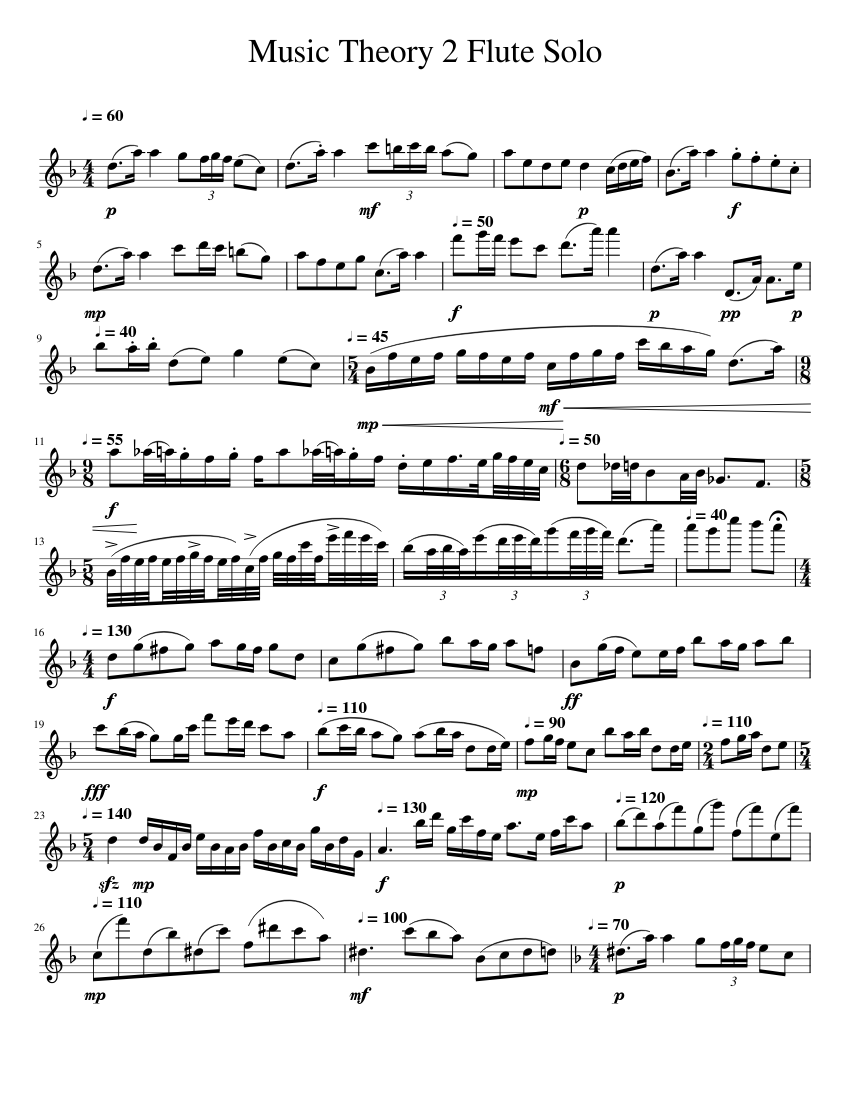 Music_Theory_2_Flute_Solo Sheet music for Flute (Solo) | Musescore.com