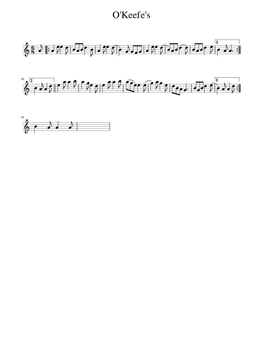 O'Keefe's Sheet music for Piano (Solo) Easy | Musescore.com