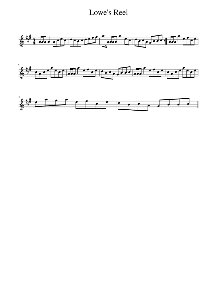 Lowe's Reel Sheet music for Piano (Solo) Easy | Musescore.com