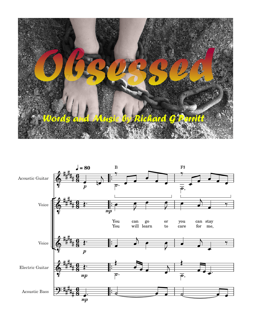 Obsessed (May UCG Contest) Sheet Music with Chords for Vocals, Guitar ...
