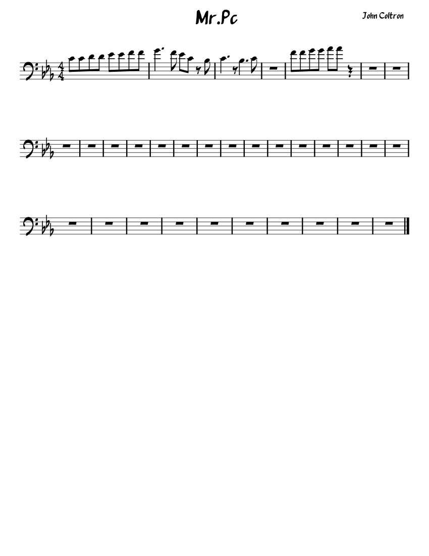 Mr.Pc Sheet music for Piano (Solo) Easy | Musescore.com