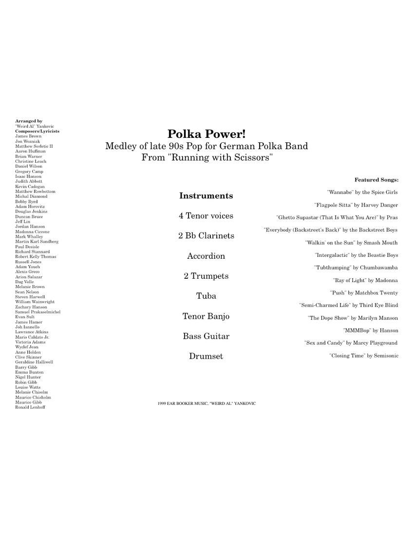 Polka Power! Sheet music for Piano, Accordion, Tuba, Bass guitar & more ...