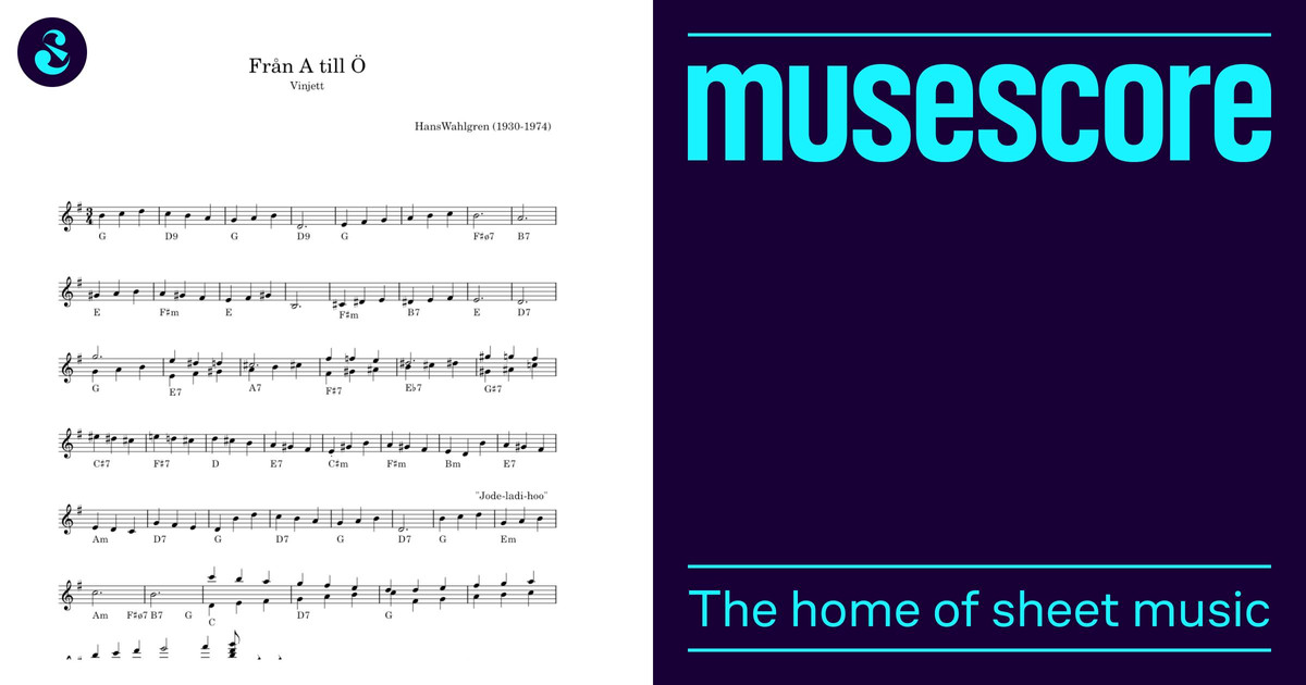 Från A till Ö Sheet music for Piano (Solo) Easy | Musescore.com