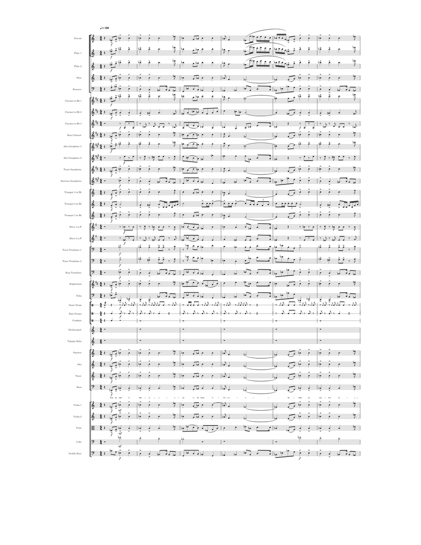 Marines' Hymn - Jacques Offenbach Sheet Music for Soprano, Alto, Tenor ...