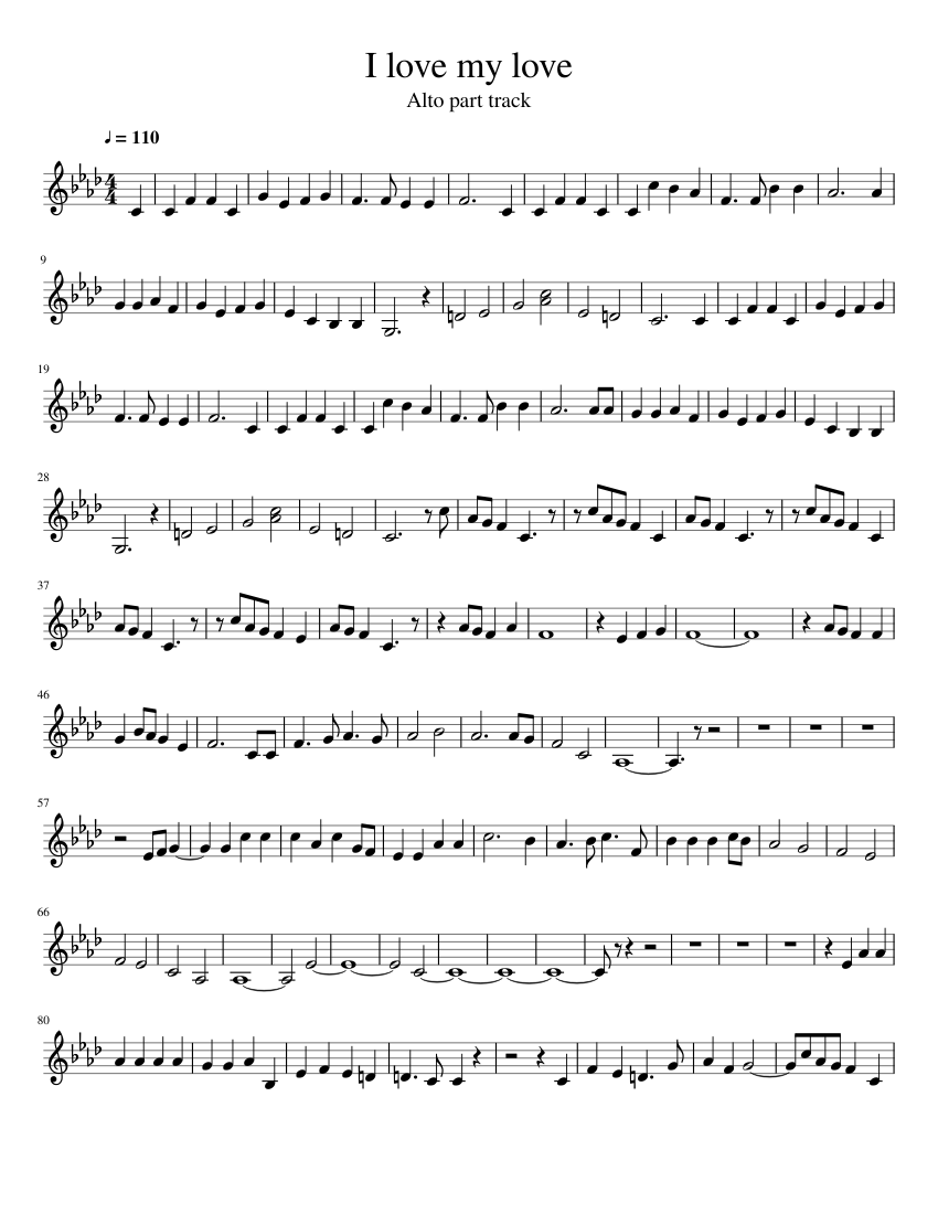 I love my love Sheet music for Piano (Women’s Choir) Easy | Musescore.com