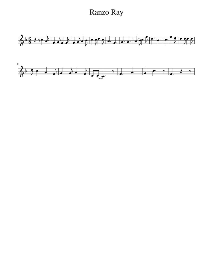 Ranzo Ray Sheet music for Piano (Solo) Easy | Musescore.com