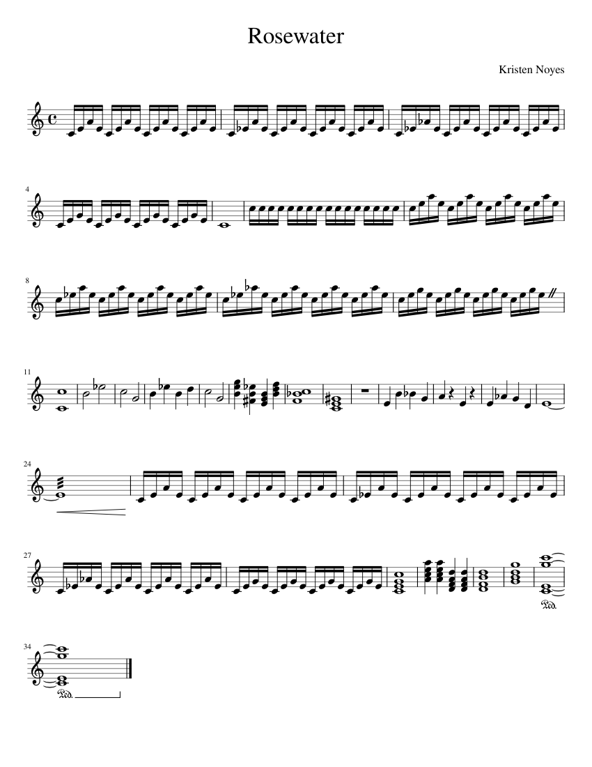 Rosewater Sheet music for Vibraphone (Solo) | Musescore.com