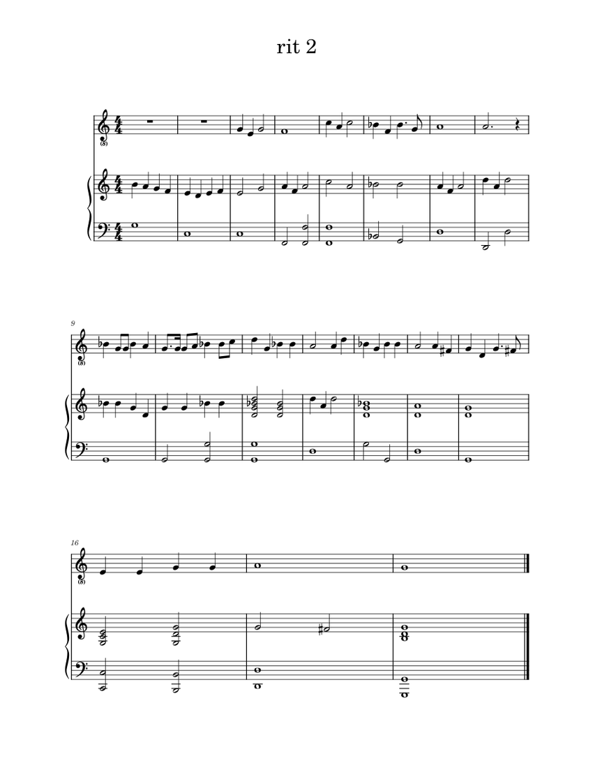 opheo rit 2 Sheet music for Piano, Vocals (Piano-Voice) | Musescore.com