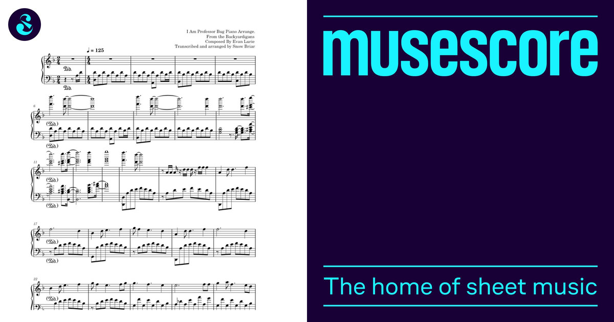 I Am Professor Bug – Evan Lurie Sheet music for Piano (Solo ...