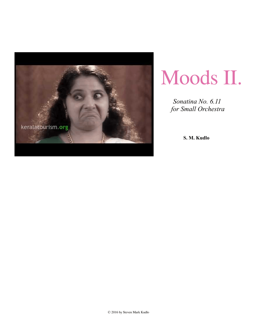 Moods II. Sheet music for Flute, Oboe, Clarinet in b-flat, Bassoon ...