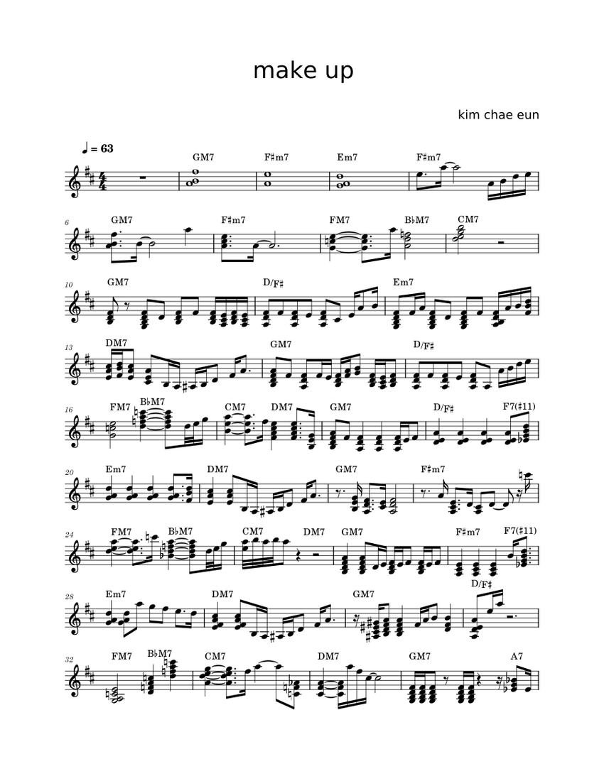 make_up Sheet music for Piano (Solo) | Musescore.com