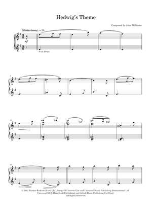 Play Official version of Hedwig's Theme (from Harry Potter) Sheet Music ...