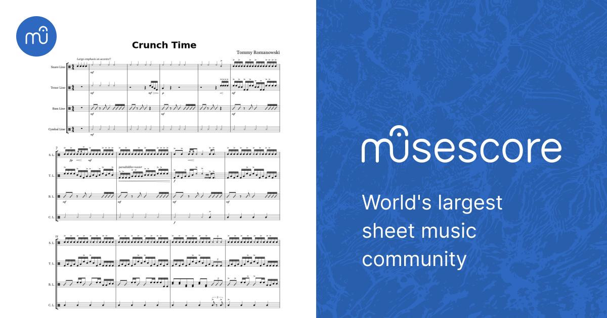 Crunch Time! Sheet music for Snare drum, Crash, Tenor drum, Bass drum ...