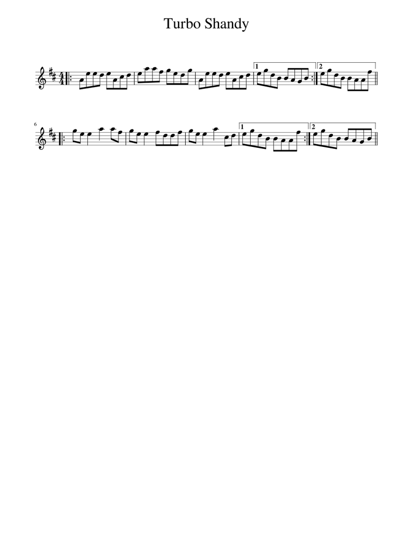 Turbo Shandy Sheet music for Piano (Solo) Easy | Musescore.com