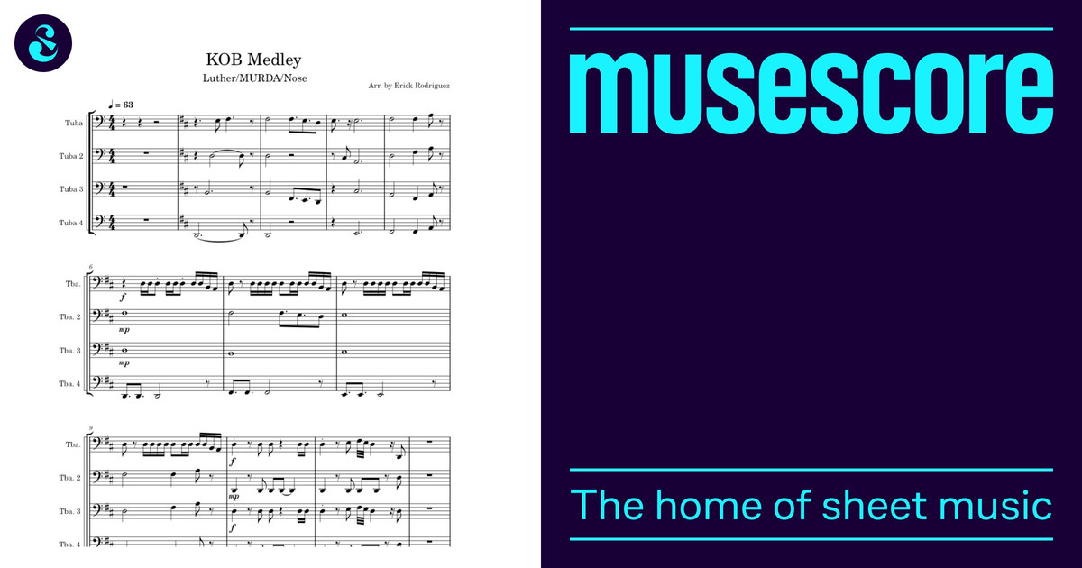 KOB Medley Sheet Music for Tuba (Mixed Quartet) | MuseScore.com