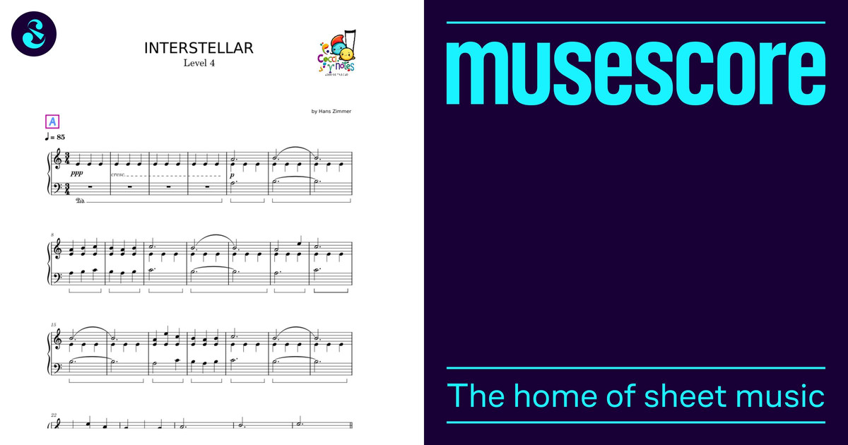 Interstellar - Level 4 Sheet Music for Piano (Solo) | MuseScore.com
