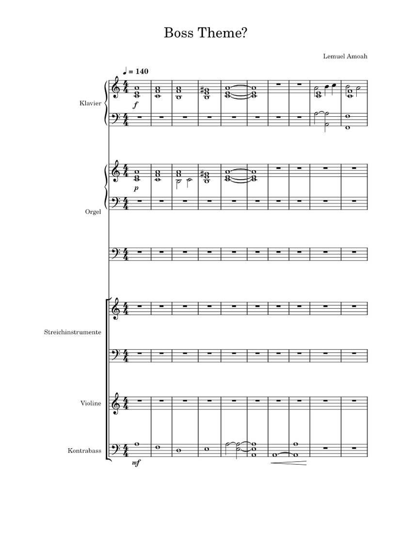 Boss Theme Sheet music for Piano, Organ, Contrabass, Violin & more ...